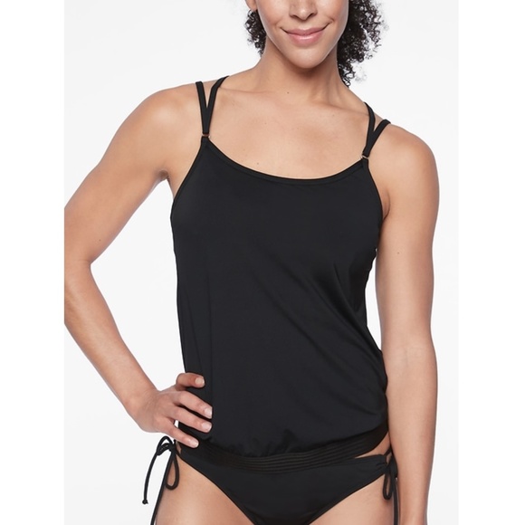 Athleta Swim Athleta Cross Back Blousy Tankini Vibrant Fuchsia